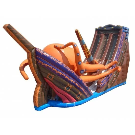 Inflatable Kraken Slide, Kraken Inflatable Pirate Ship Slide For Sale ...