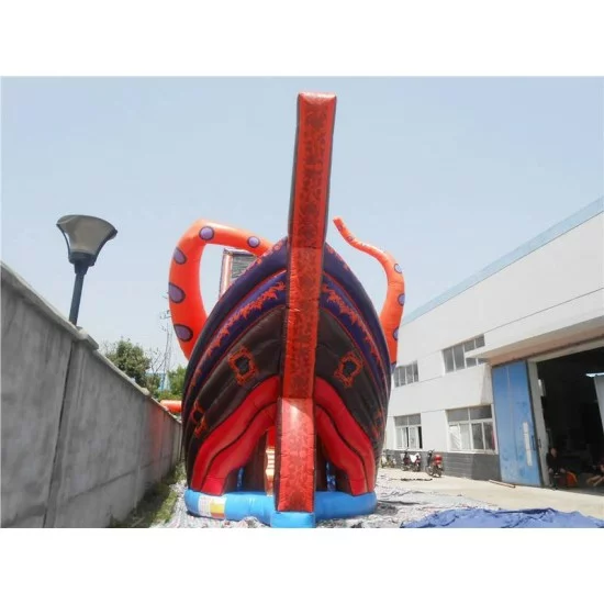 Inflatable Kraken Slide, Kraken Inflatable Pirate Ship Slide For Sale ...