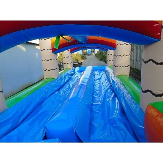 Inflatable Dual Lane Tropical Water Slide For Sale - Inflatable Water ...