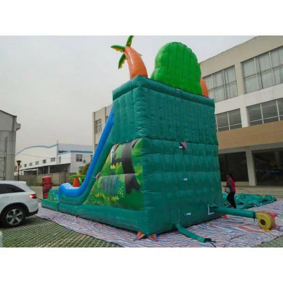 Tiki Falls Slide With Detachable Pool, Inflatable Water Slides ...