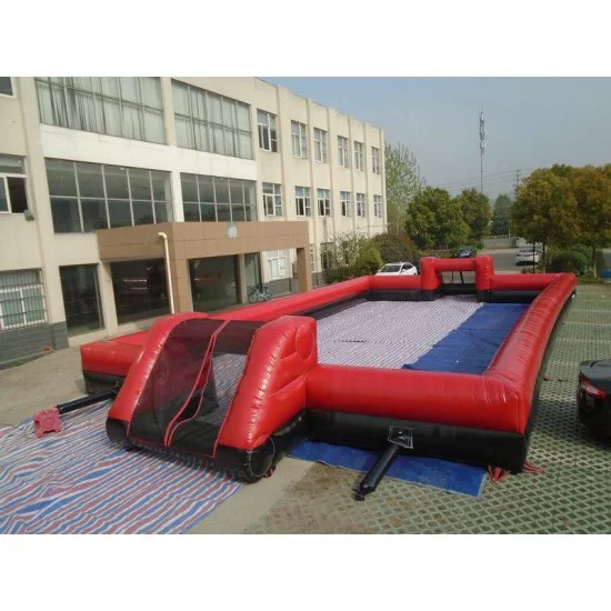 Inflatable Soccer Field Black Red For Sale - Inflatable Games ...
