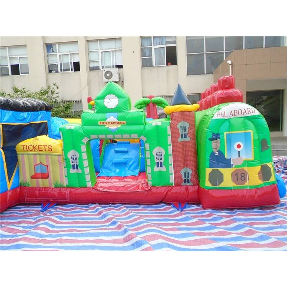 Fun Train Station Junior Bounce House, Commercial Toddler Bounce House.